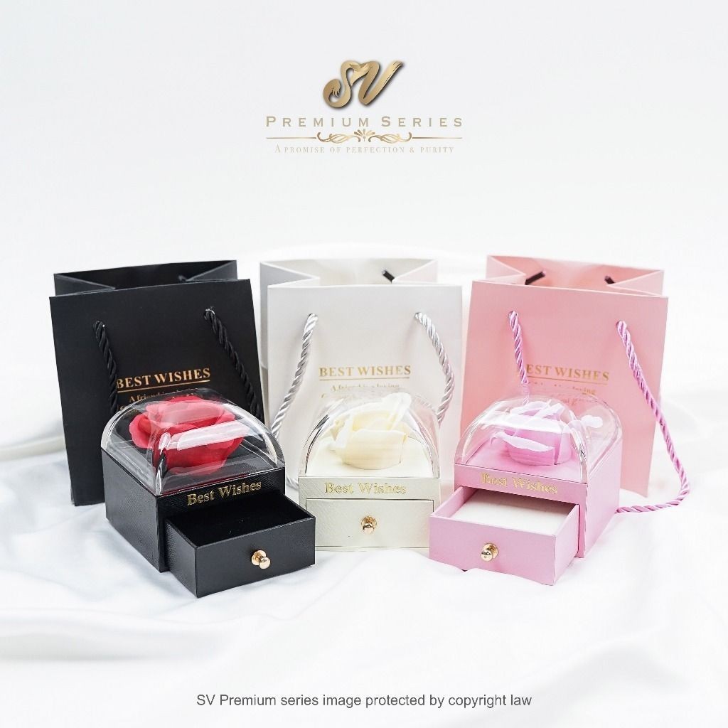 SV Premium 3D Flower Display Box Jewellery Brooch Storage Box Gift Box ...