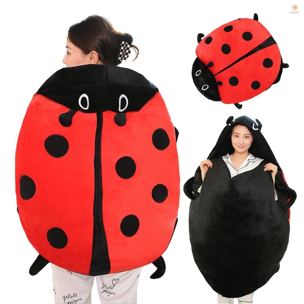 Wearable Ladybug Pillow Cute Warm Sleeping Wearable Plush Removable ...