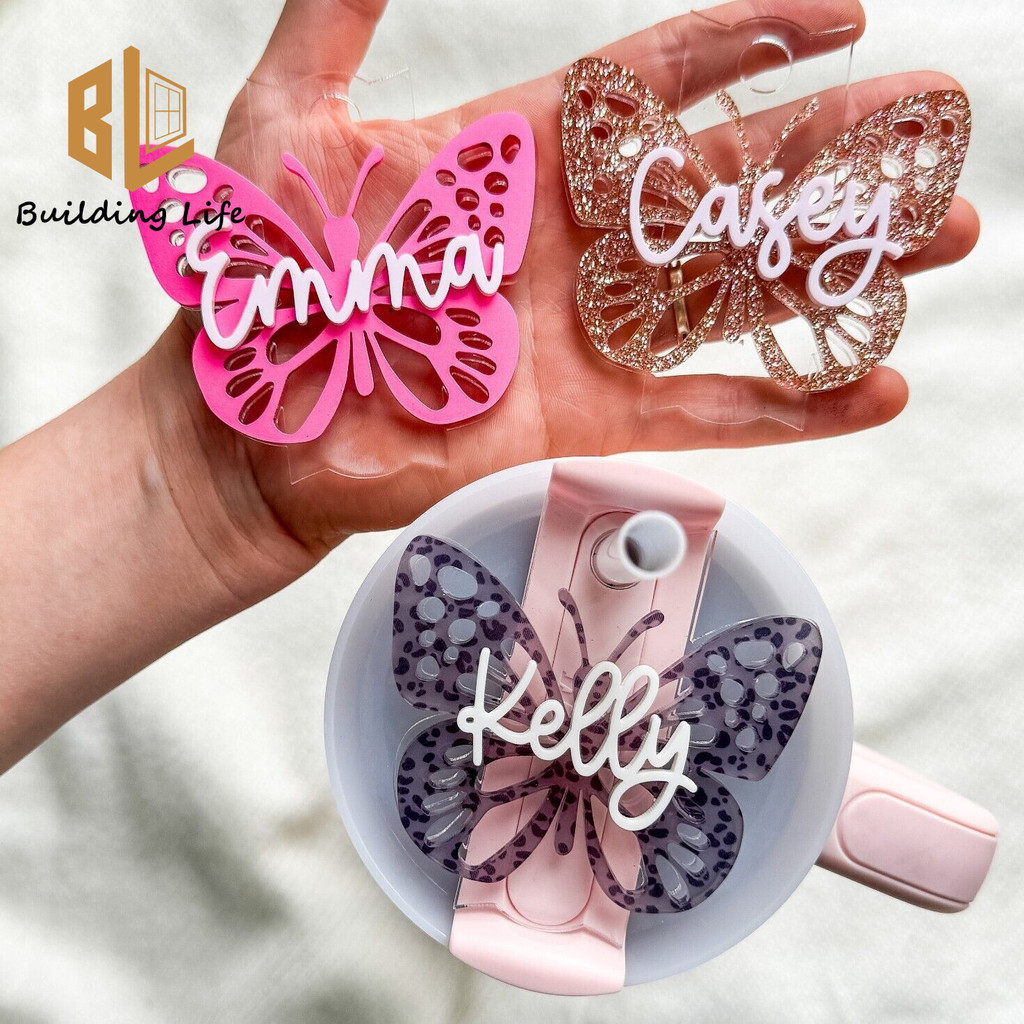Customized Butterfly Nameplate for Stan ley 40oz 30oz 20oz Lid Tag ...