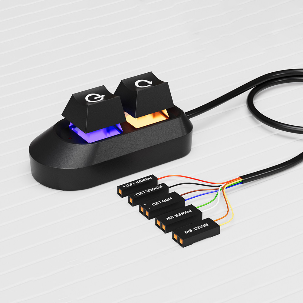 Rain 2M Desktop Computer Power Button RGB Lighting PC Switch Power ...