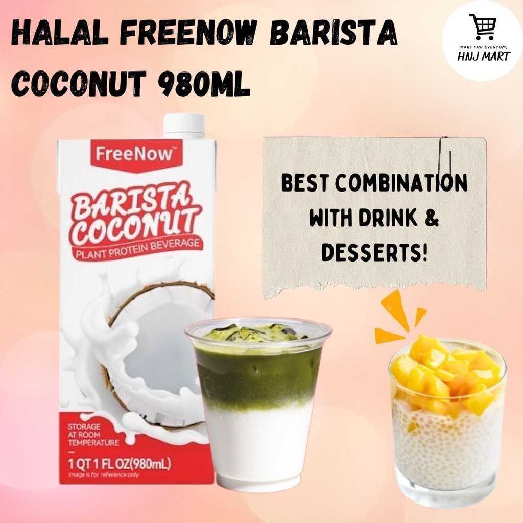 HALAL FREENOW BARISTA COCONUT 980ML Thick Coconut Milk Coconut Latte ...