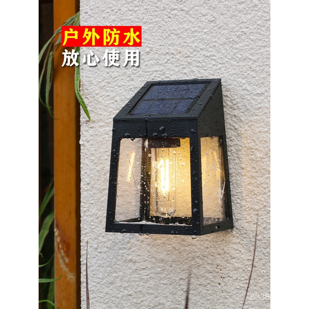 Lampu Taman Luar Solar Rumah Lampu Dinding LED Kalis Air Lampu Pagar ...