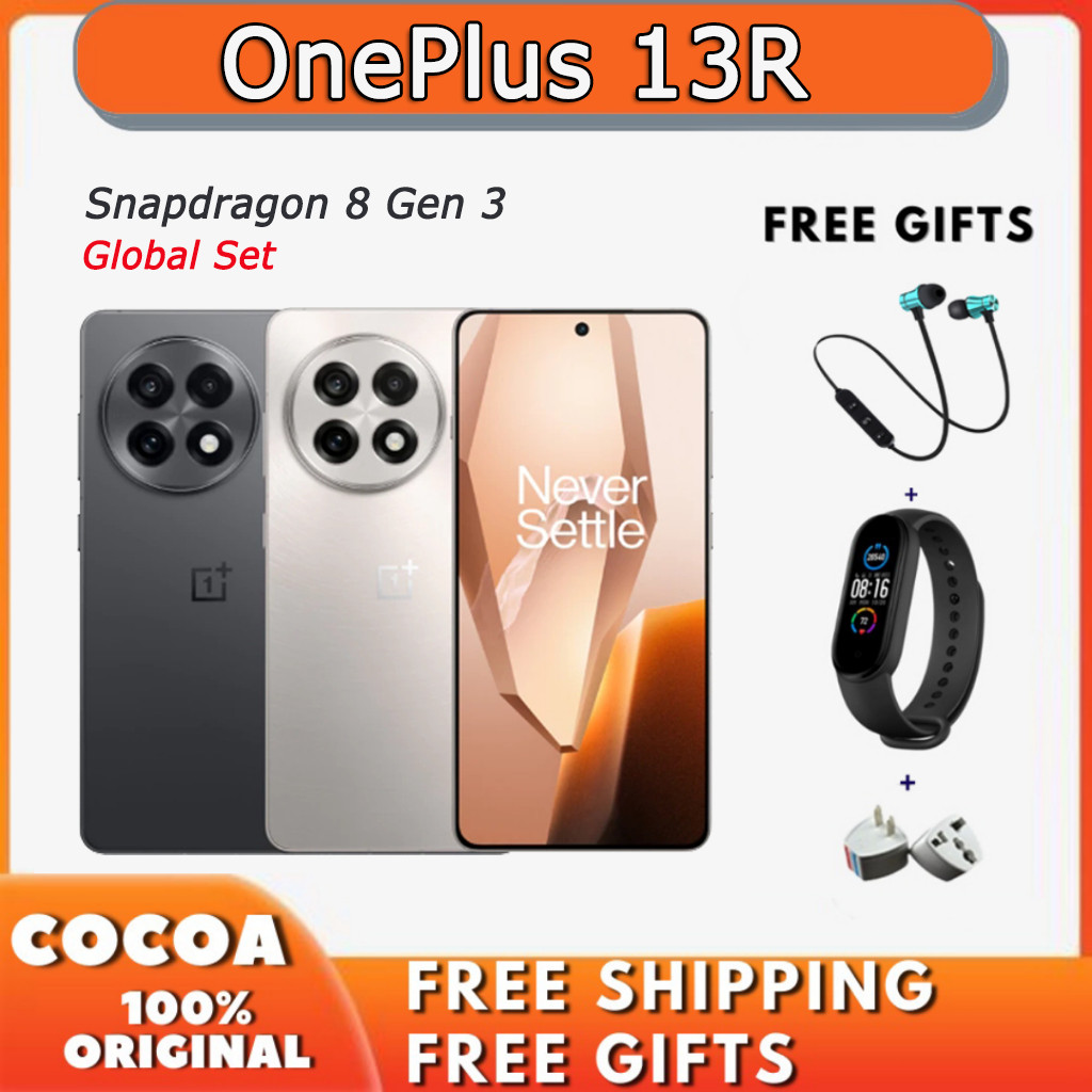 【Global Set】OnePlus 13R Snapdragon 8 Gen 3 6.78inches AMOLE 120Hz 6000mAh 80W NFC One Plus 13r ...