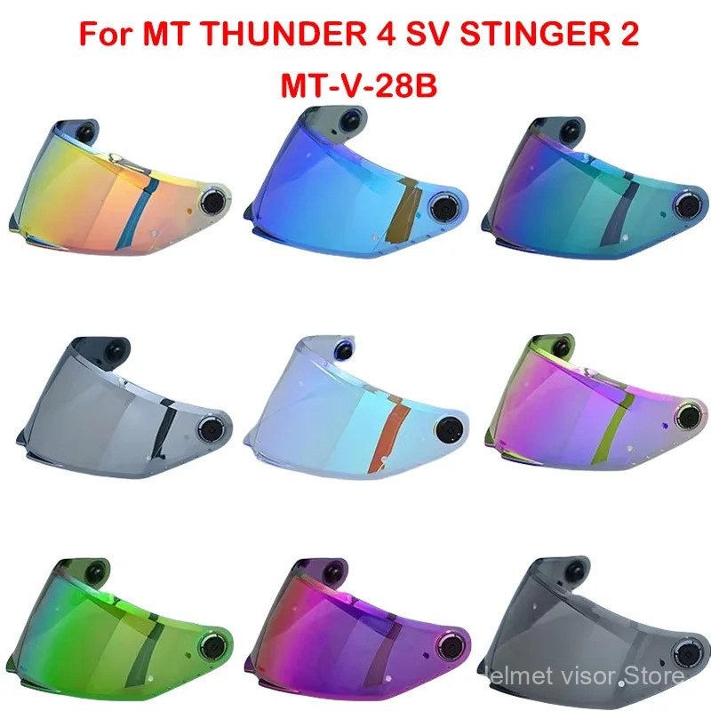 Helmet Visor for MT THUNDER 4 SV STINGER 2 MT-V-28B Replacement Helmet ...