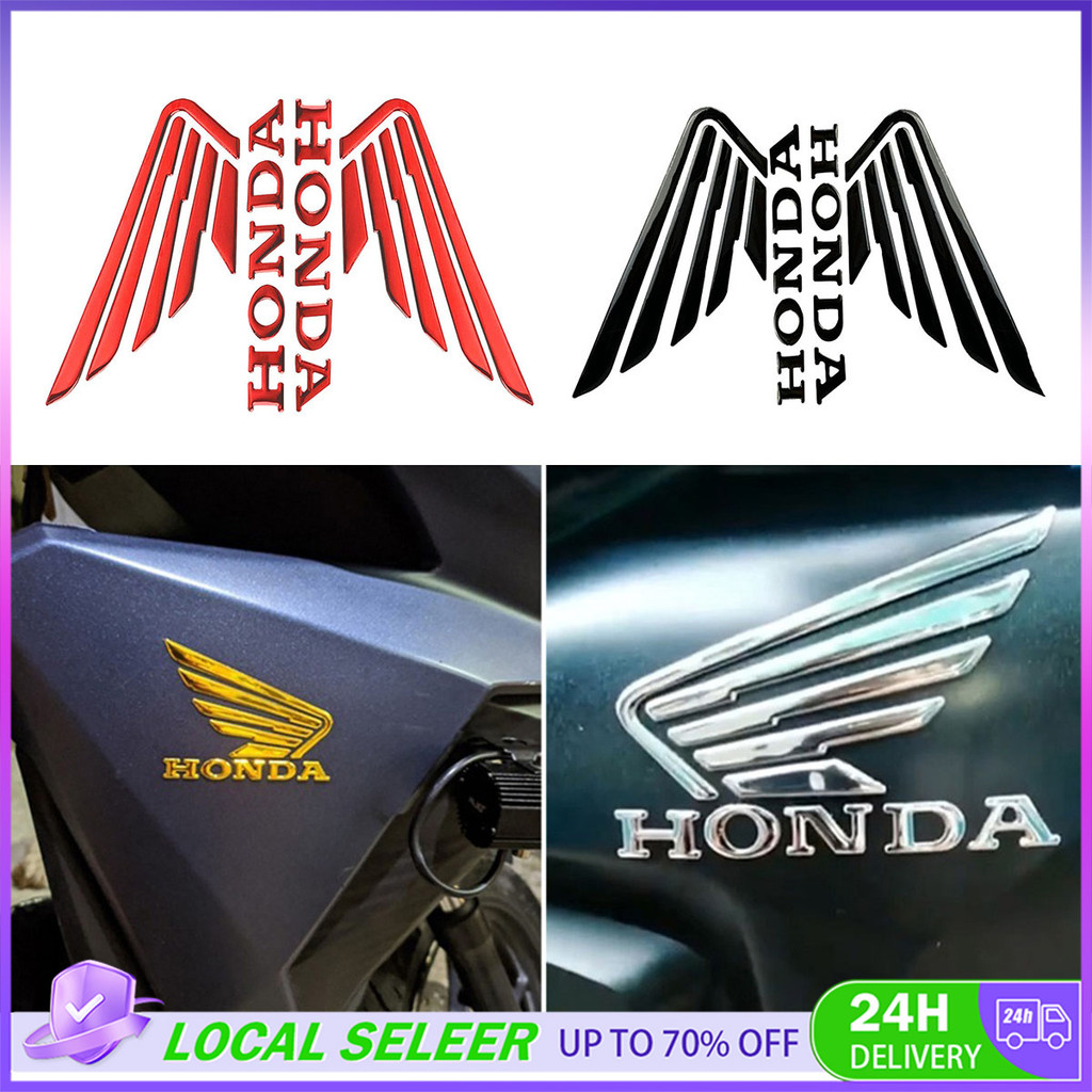 1 pair Left & Right Honda Wings 3M Plastic For Motorcycle Logos ticker ...