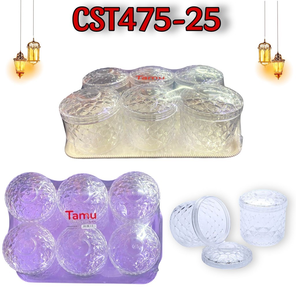 CANISTER SET WITH TRAY / 6PCS CANISTER SET / CRYSTAL CANISTER SET ...
