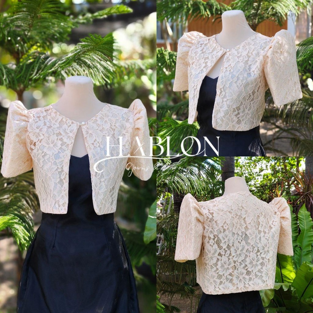 HABLON II Modern Filipiniana Bolero Attire women Graduation Lace Fabric ...