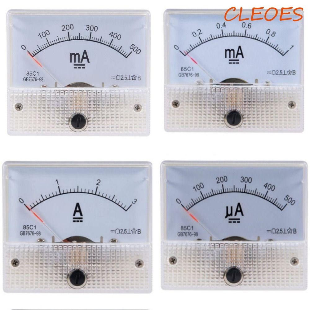 CLEOES Analog Panel Ammeter, 100uA/500uA/1mA DC Amp Meters, Ammeter ...