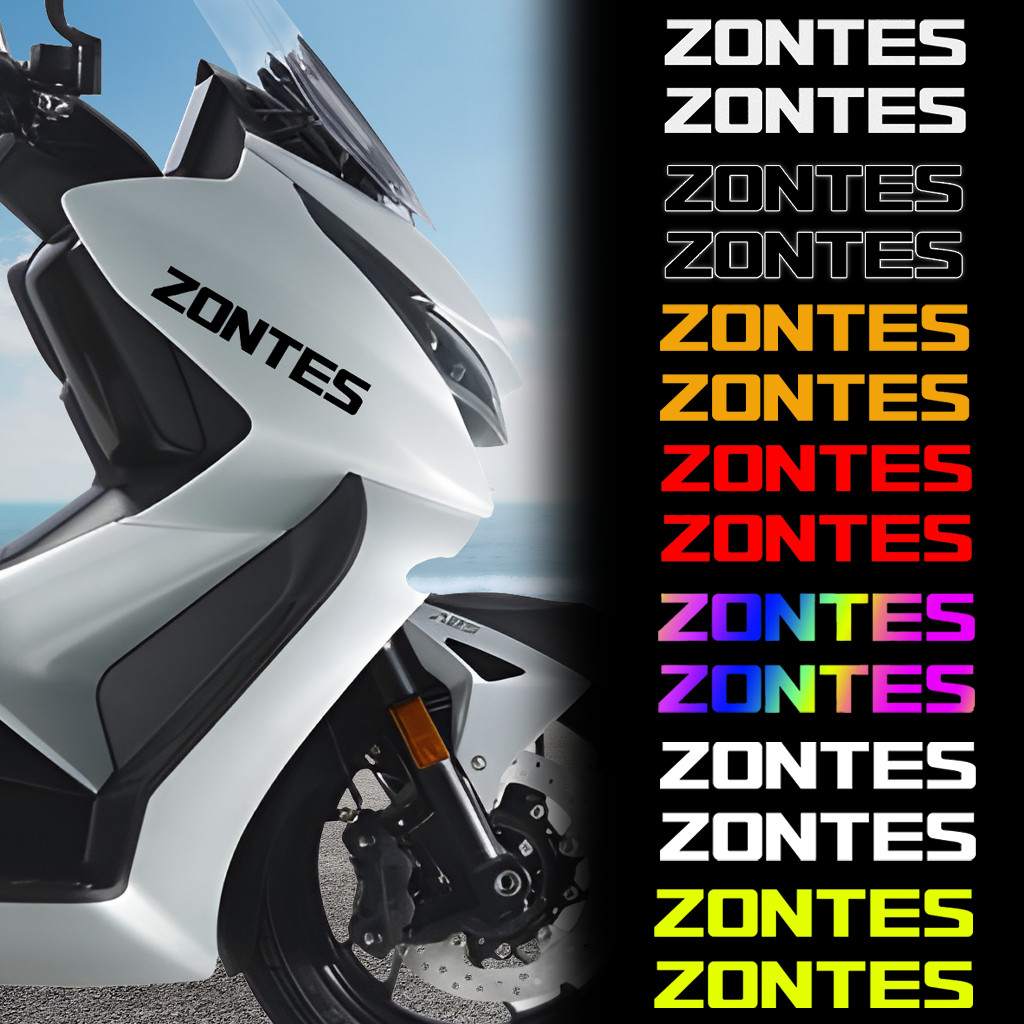 ZONTES Multi-Colors Reflective Logo Sticker A pair Motorcycle ...
