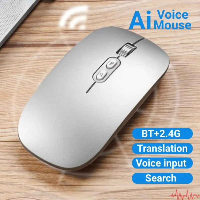 Intelligent Ai Voice Mouse Rechargeable 2.4G Wireless Bluetooth Mouse ...