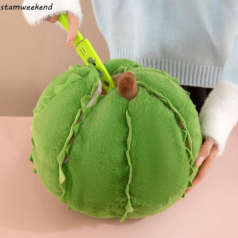 STAMWEEKEND Detachable Durian Plush Toy, Fluffy Collection Fruit Durian ...