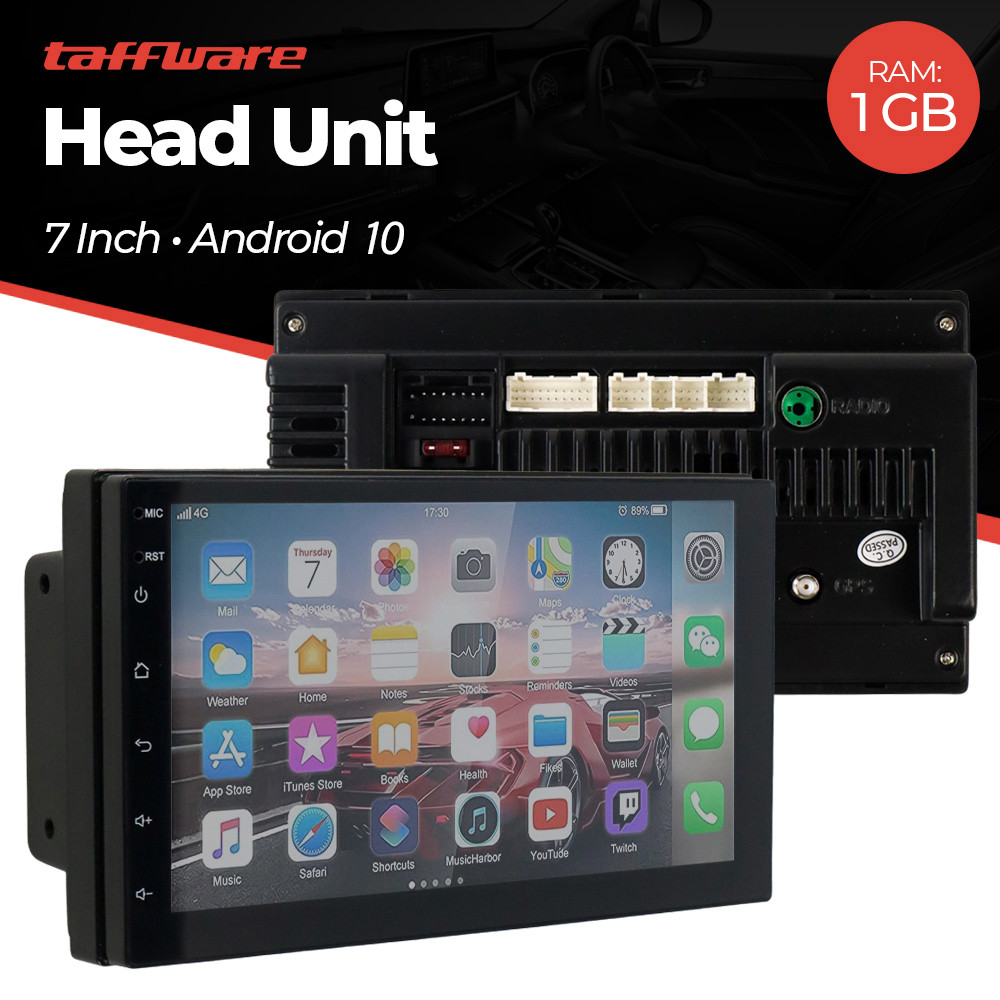 Taffware 7 Inch Car Head Unit Bluetooth Radio Android 10 - 9218 ...