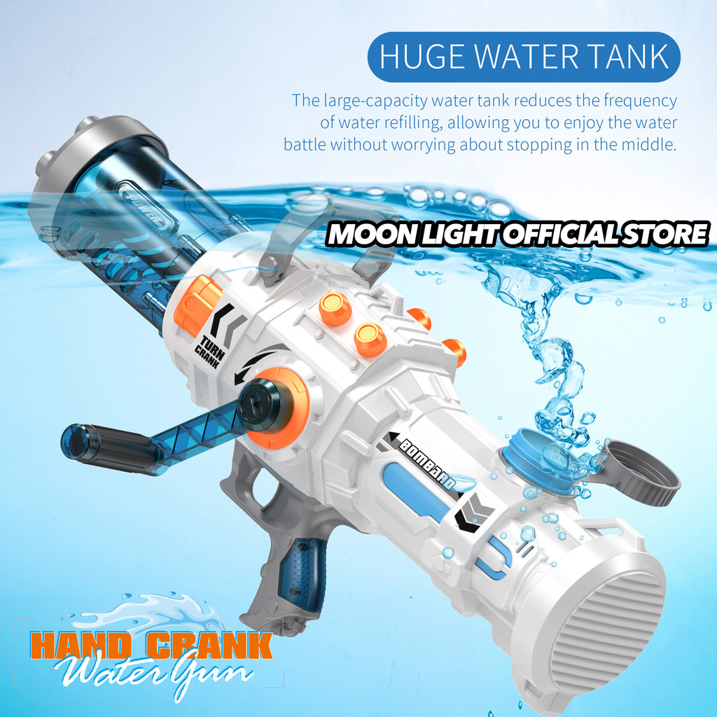 Water Gun XD36 Blaster Hand Crank Burst Guns Swimming Pool Toys Kids ...