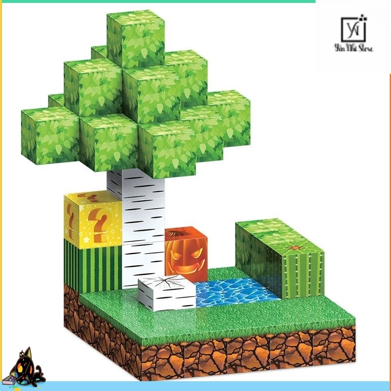 Set of 50 Magnetic MineCraft Blocks - Super Hot Creative Toys | Shopee ...