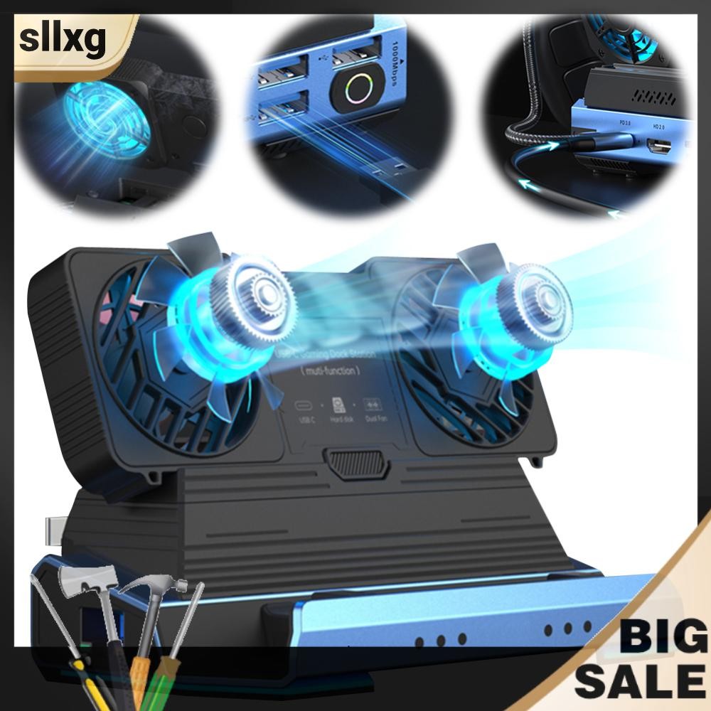 Steam Deck Docking Station Dual Cooling Fan Dock Station 4K@60Hz 4 USB ...