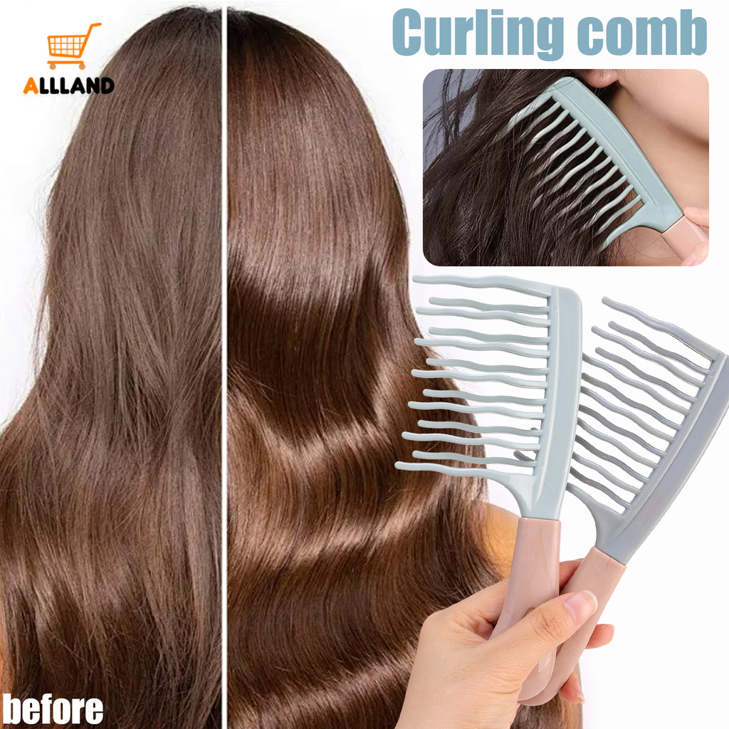 Women Fluffy Hair Root Curling Hairstyle Comb - No Trace Double Row ...