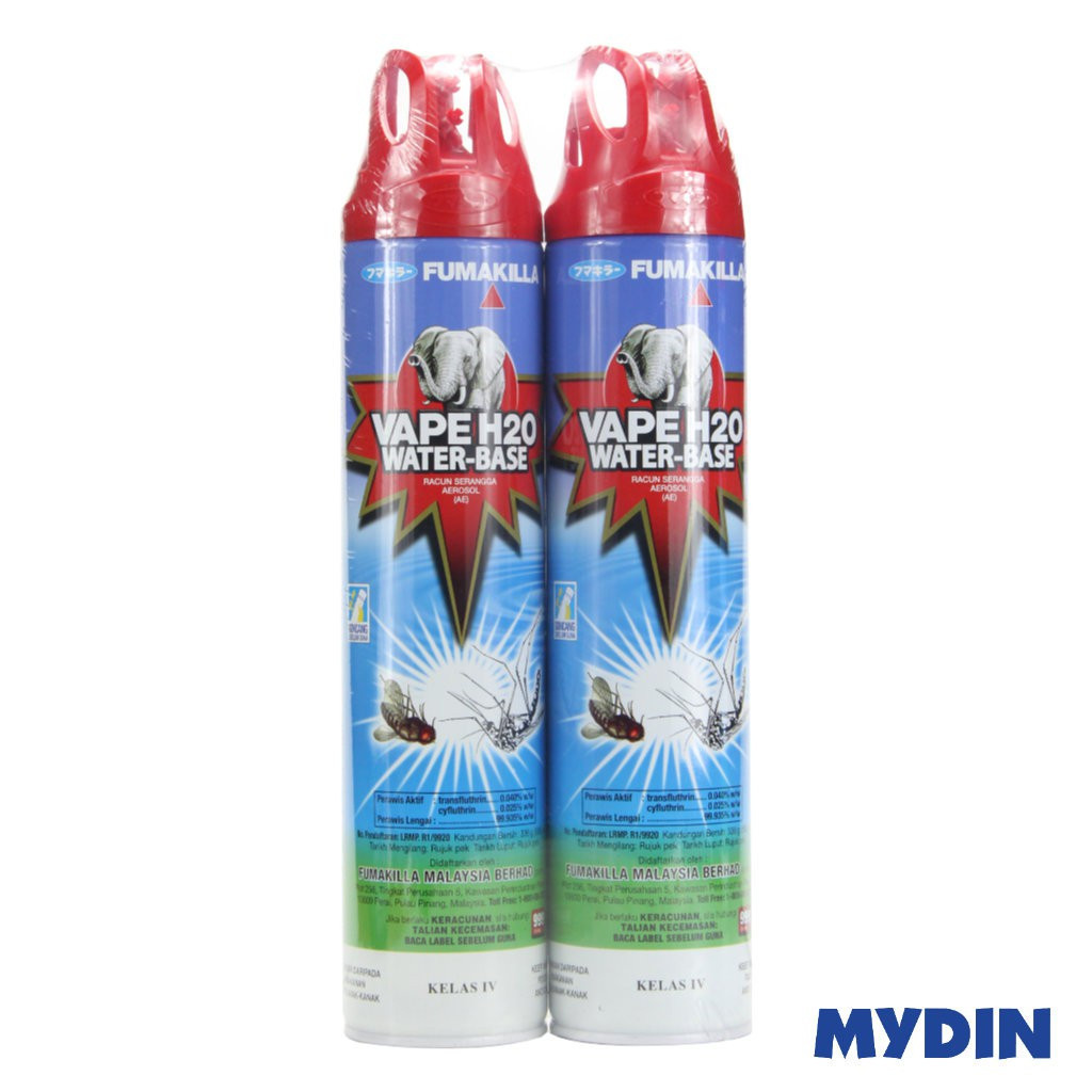 Fumakilla H20 Waterbased T Insecticide Aerosol (AE) 2 x 585ml | Shopee ...