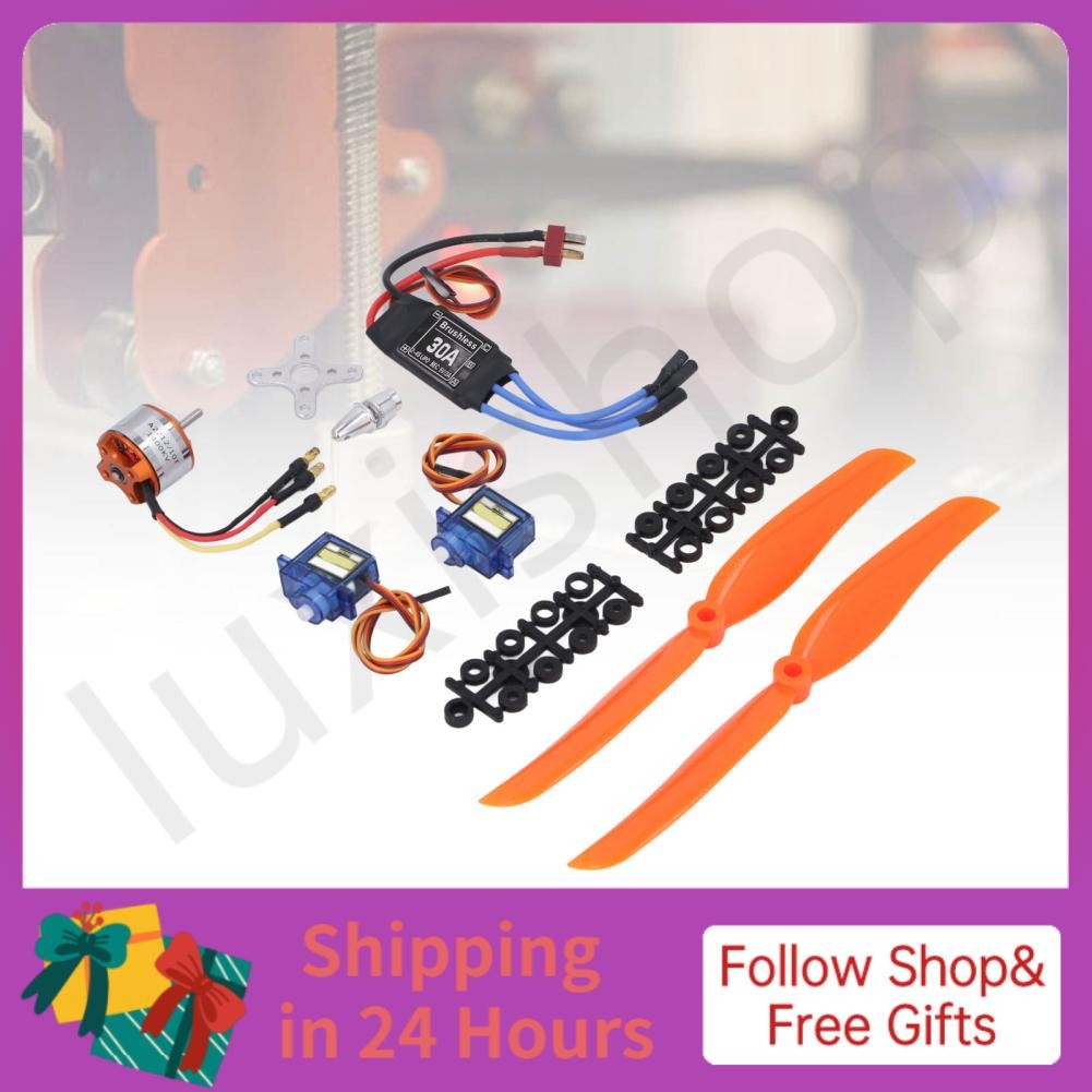 Iuxishop RC 1400KV Brushless Motor + 30A ESC SG90 Servos 8060 Propeller ...