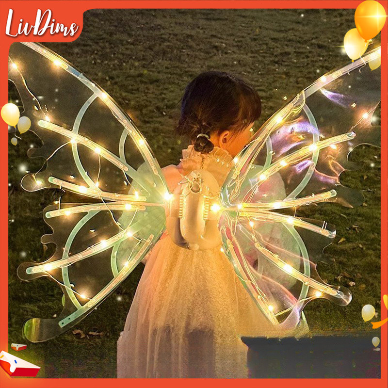 Liv Dims🌸perempuan. comel. Dengan lampu Rama-rama kepak Anak perempuan ...
