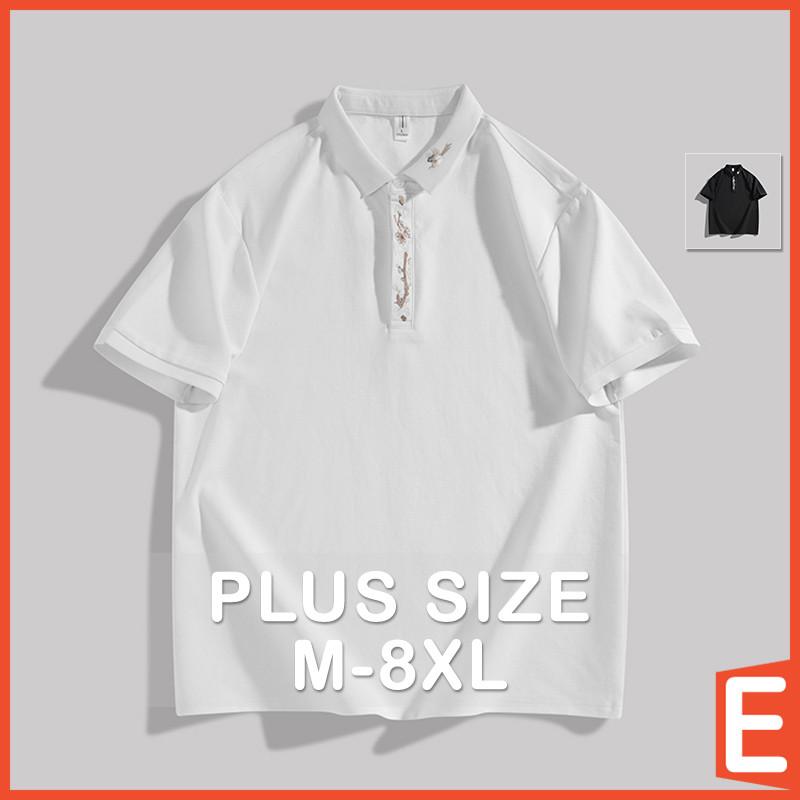 [M-8XL] Plus Size Polo Shirt Men Casual Collar Short Sleeve Embroidery Tee Shirt Man Summer Big ...
