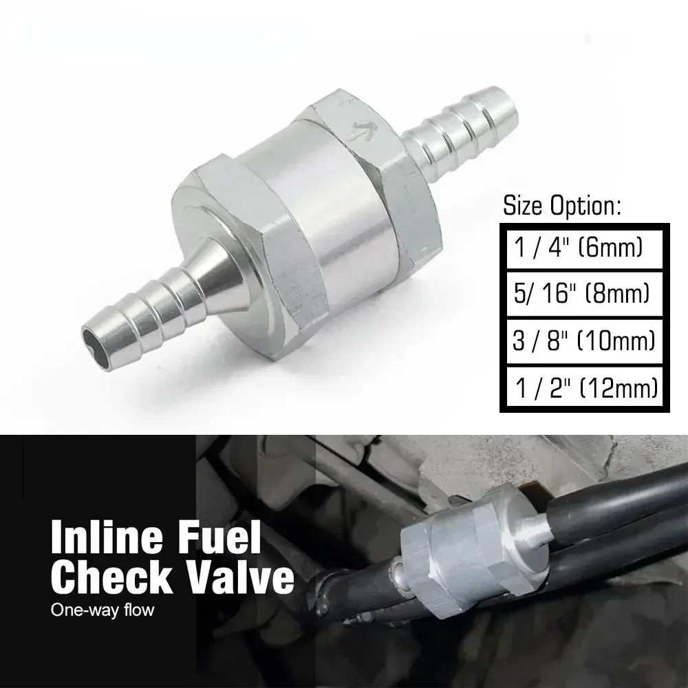 Aluminum Fuel Check Valve One Way Inline Non Return Valves for ...