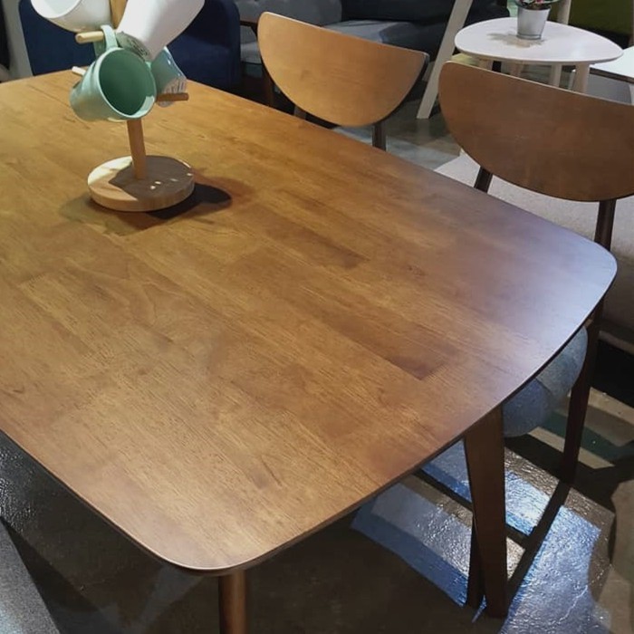 MITTI Walnut Dining Table 6 Seater Dining Table 4 Seater Dining Table ...