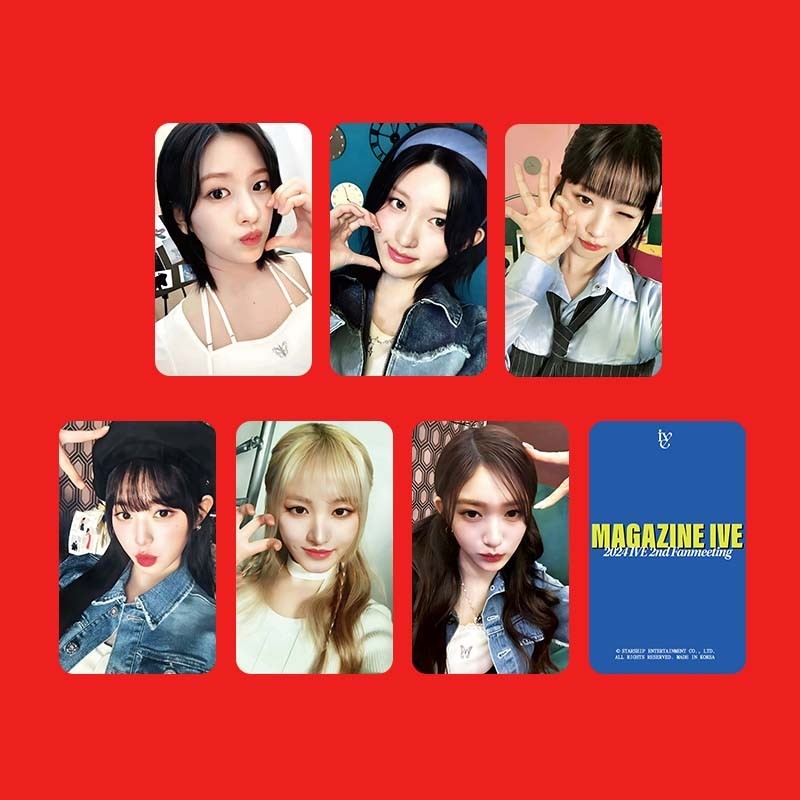 3-7pcs/set IVE 2024 2ND FANMEETING MAGAZINE Photocards HAPA KRISTIN AMUSE DIVE INTO I'VE MINE ...