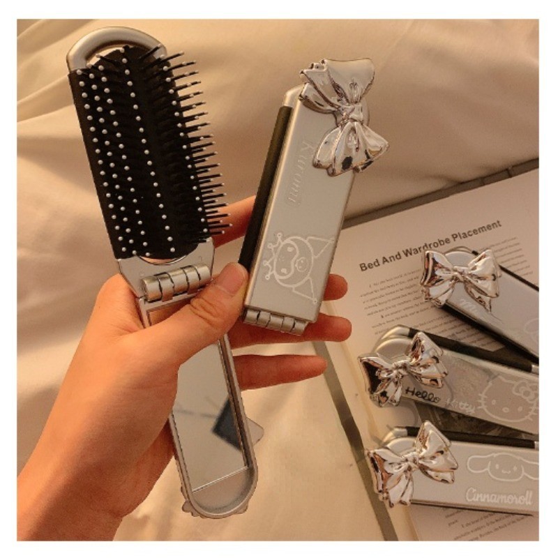 Sanrio Folding Hair Comb Hair Styling with Mirror Anime Cinnamoroll ...