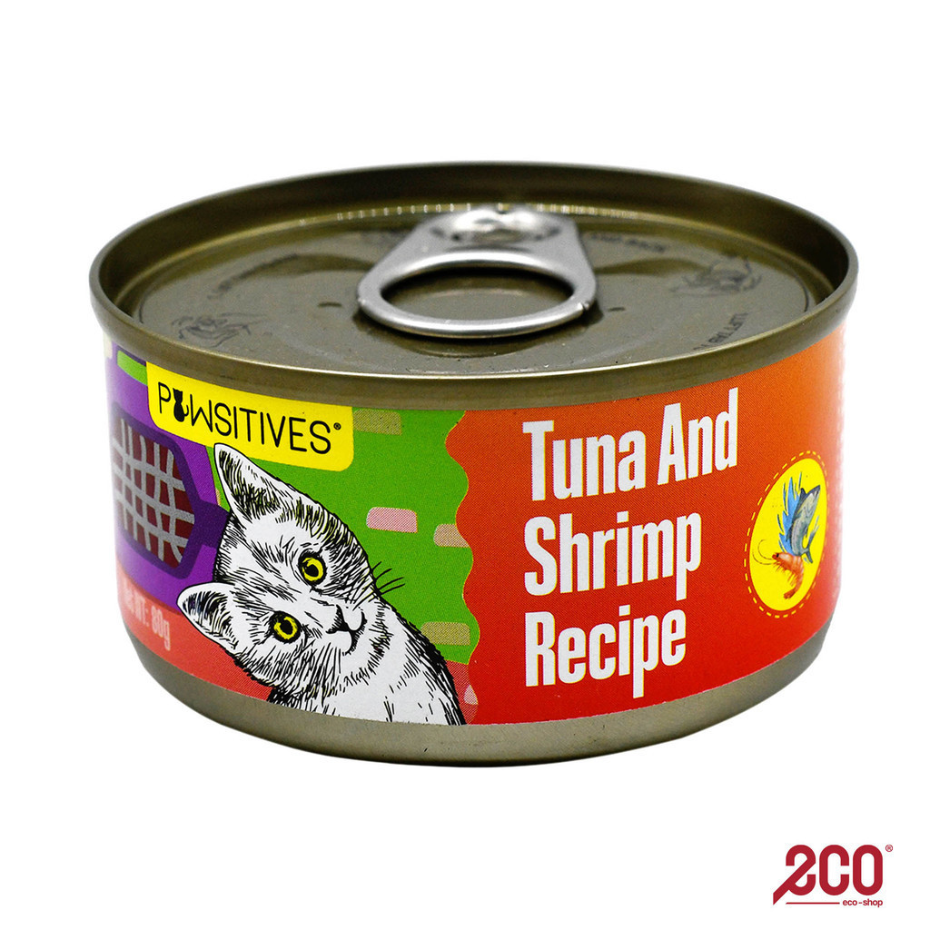Pawsitives Cat Wet Food Tuna & Shrimp Recipe 80G - AB-L003-T04-03 - AB ...