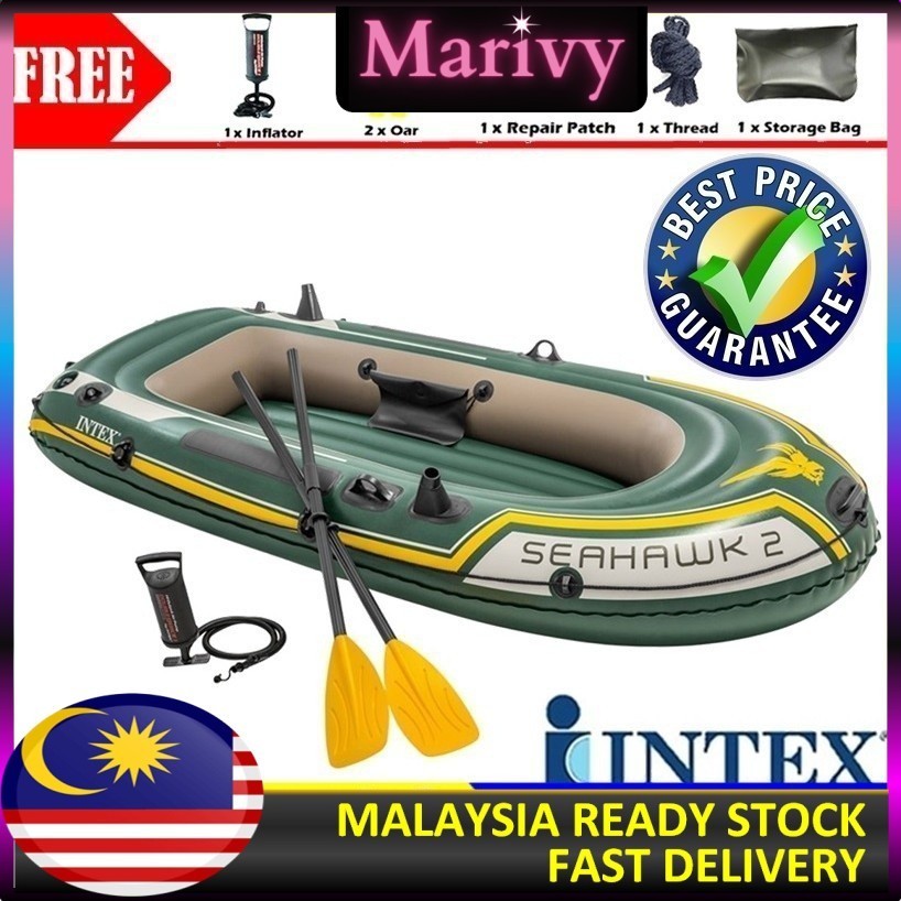 New SEAHAWK 2 INTEX 68347 2 Persons Kayak Rescue Fishing Inflatable ...
