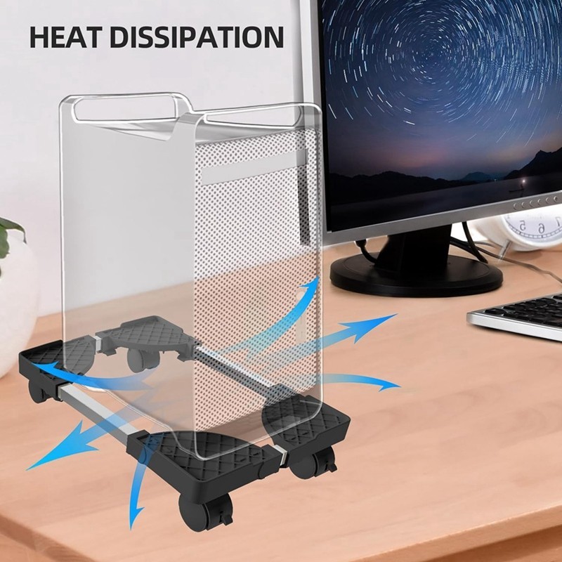 Tower Stand,Adjustable Mobile CPU Stand,CPU Holder PC Tower Stand with ...