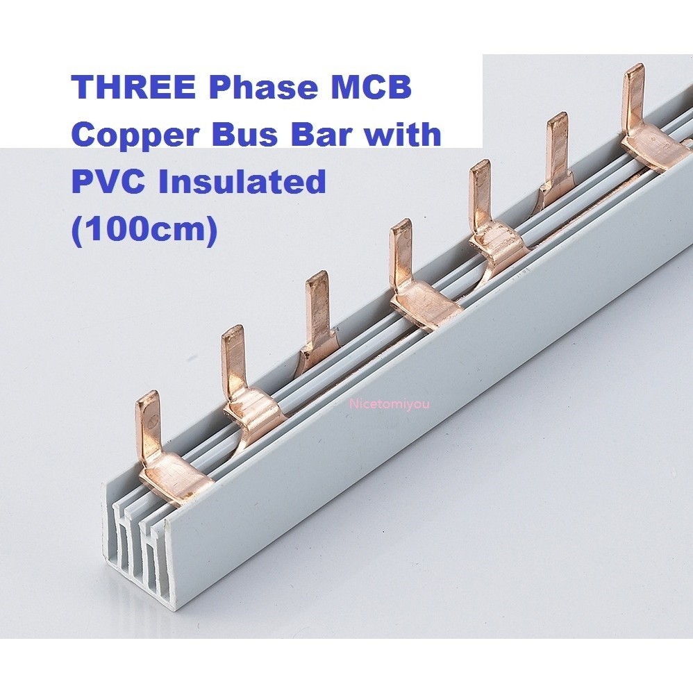 1 Meter 3 Phase 3P 63A Insulated Copper MCB Bar 100% PURE Copper (54 ...