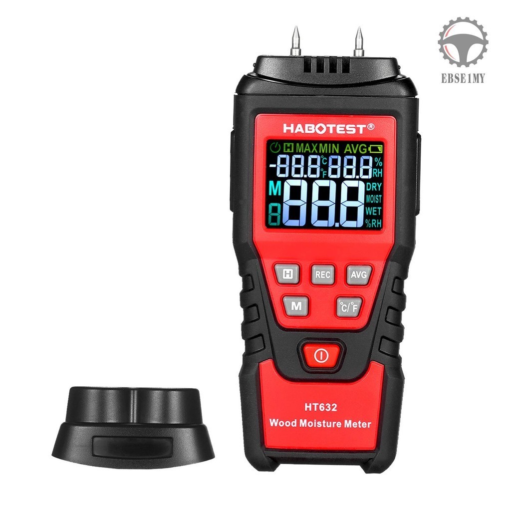 HABOTEST Wood Moisture Meter 0-99.9% Digital Wood Hydrometer with 2 Pin ...