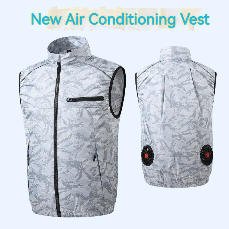 Smart Cooling Air Conditioning Clothing Camouflage Vest Fan Clothing ...