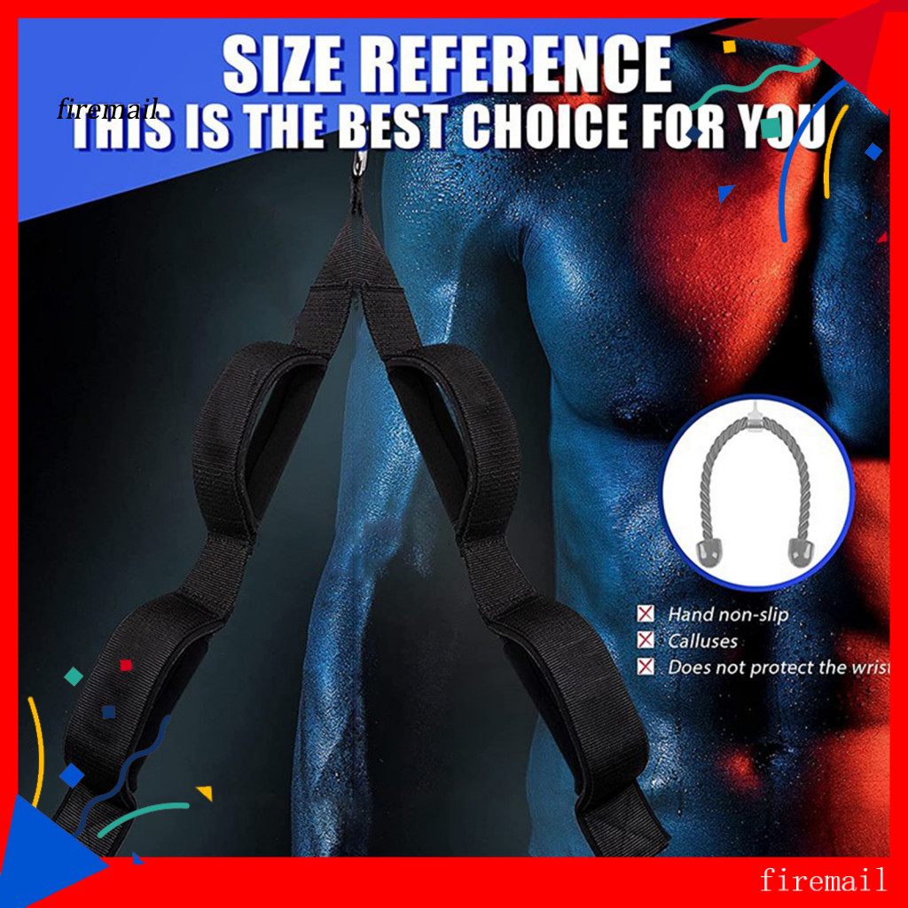 [FM] Tricep Rope Extra Long Fitness Equipment with D-Ring Muscle ...