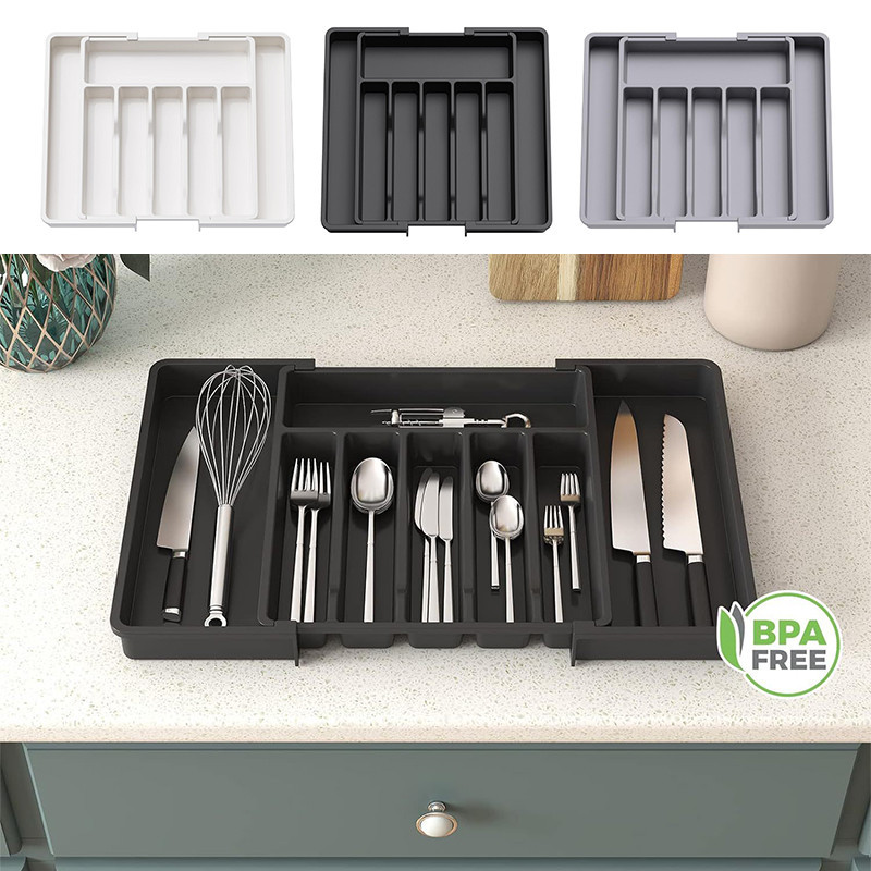 【COD】Kitchen Drawer Divider Tableware Storage Box for Spoons Forks ...