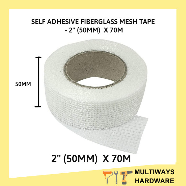 【READY STOCK】PARTITION TAPE FIBREGLASS TAPE / FIBRE MESH TAPE / WALL ...