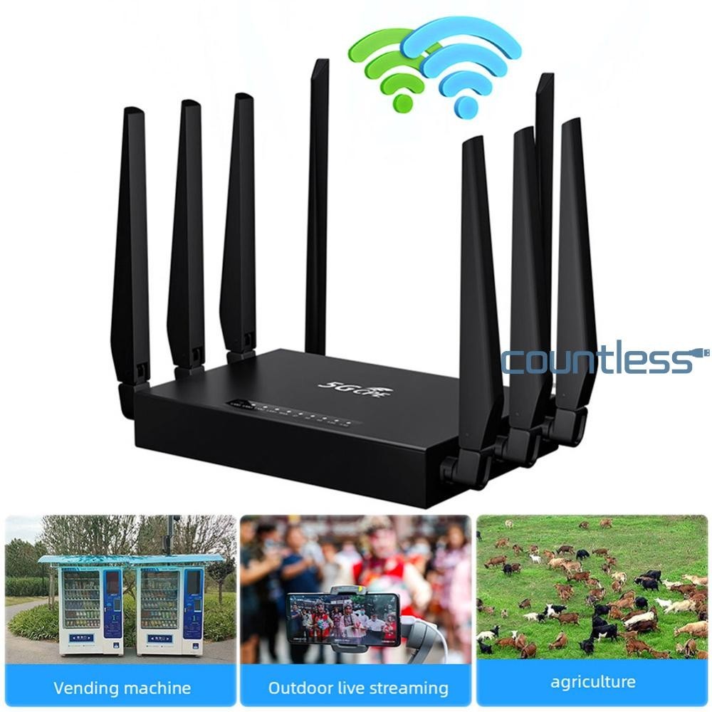 AU 5G CPE WIFI6 Router Solid Modem Router with SIM Card Solt Black ...