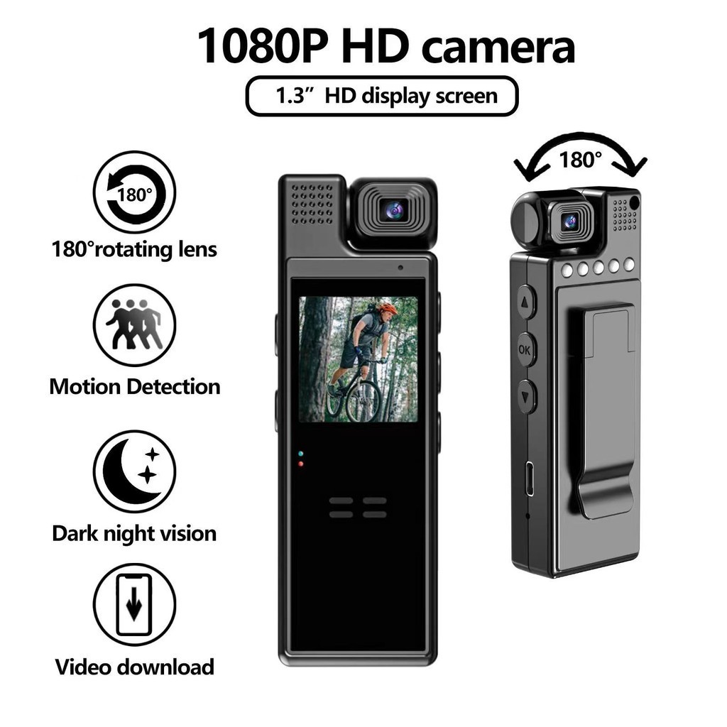 Wifi Mini Camera Full HD 180 Rotate Sports Camera Bodycam Digital Video ...