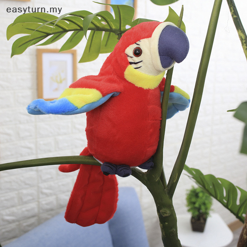 easyturn Talking Macaw Parrot Repeat What You Say Stuffed Animal Plush ...