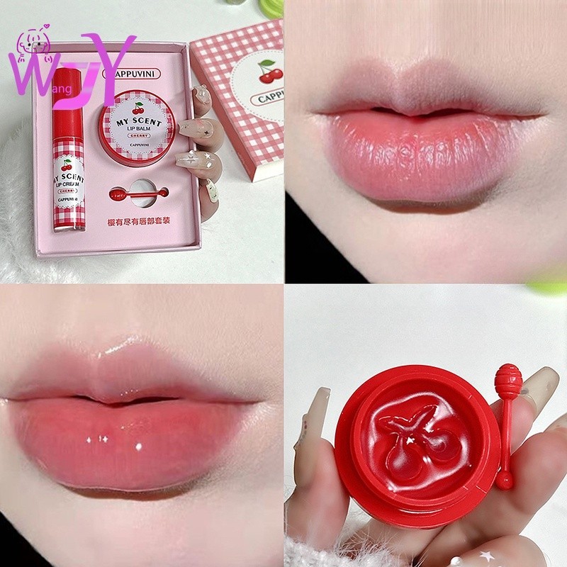 Cappuvini Fruity Lip Cream Lip Mask Set Moisturizing hydrating ...