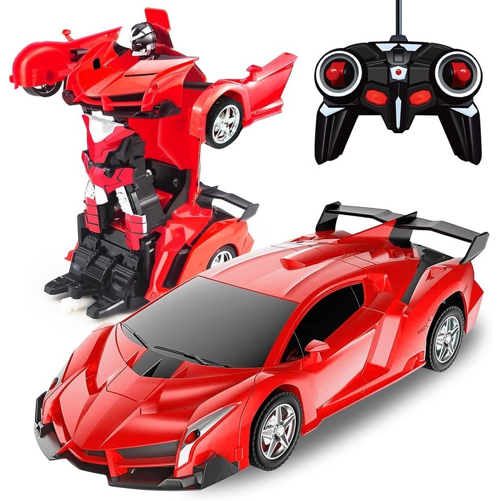 Tcvents Radio Controlled Car Robot Transforming Car Toy Transforms ...