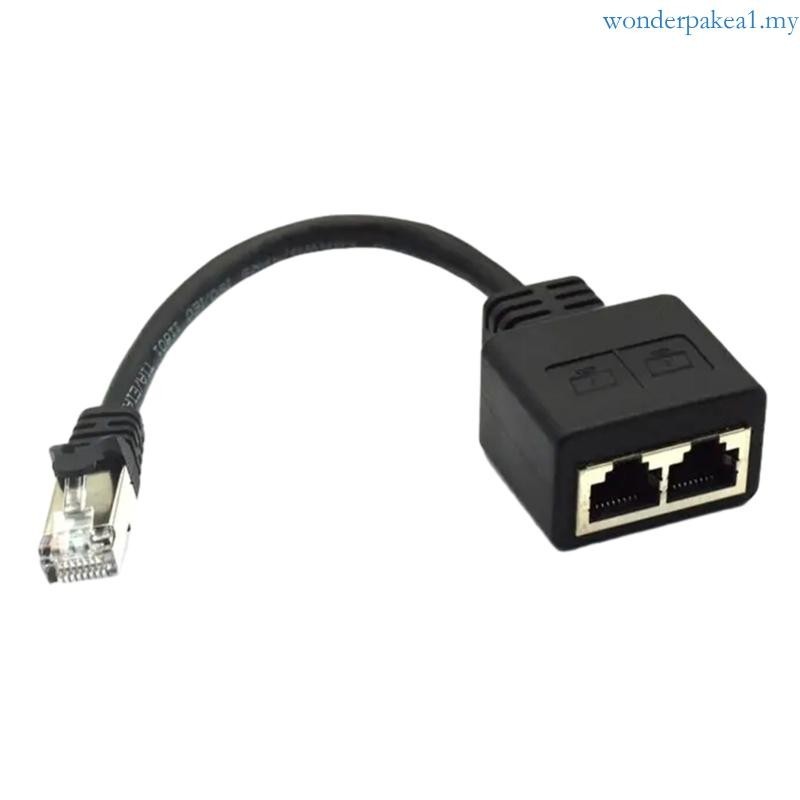 wonderpakea1 Adapter Cord Ethernet Splitter 1 to 2 Cable for Cat 7 LAN ...