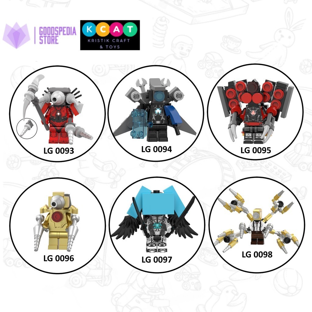 Lg1014 Titan Drillman Titan mini Figure Building Blocks Cameraman Titan ...