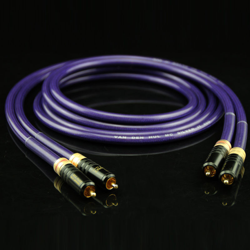 New Pair Audiophile RCA Cable Van Den Hul Audio Interconnect Cable with ...