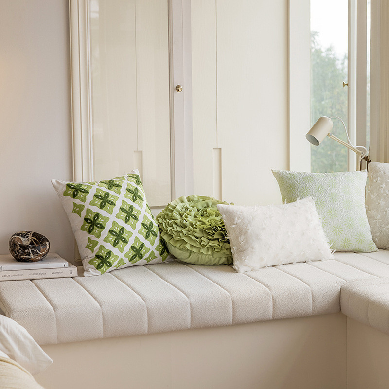 New modern minimalist style green cushion sample room soft furnishing ...