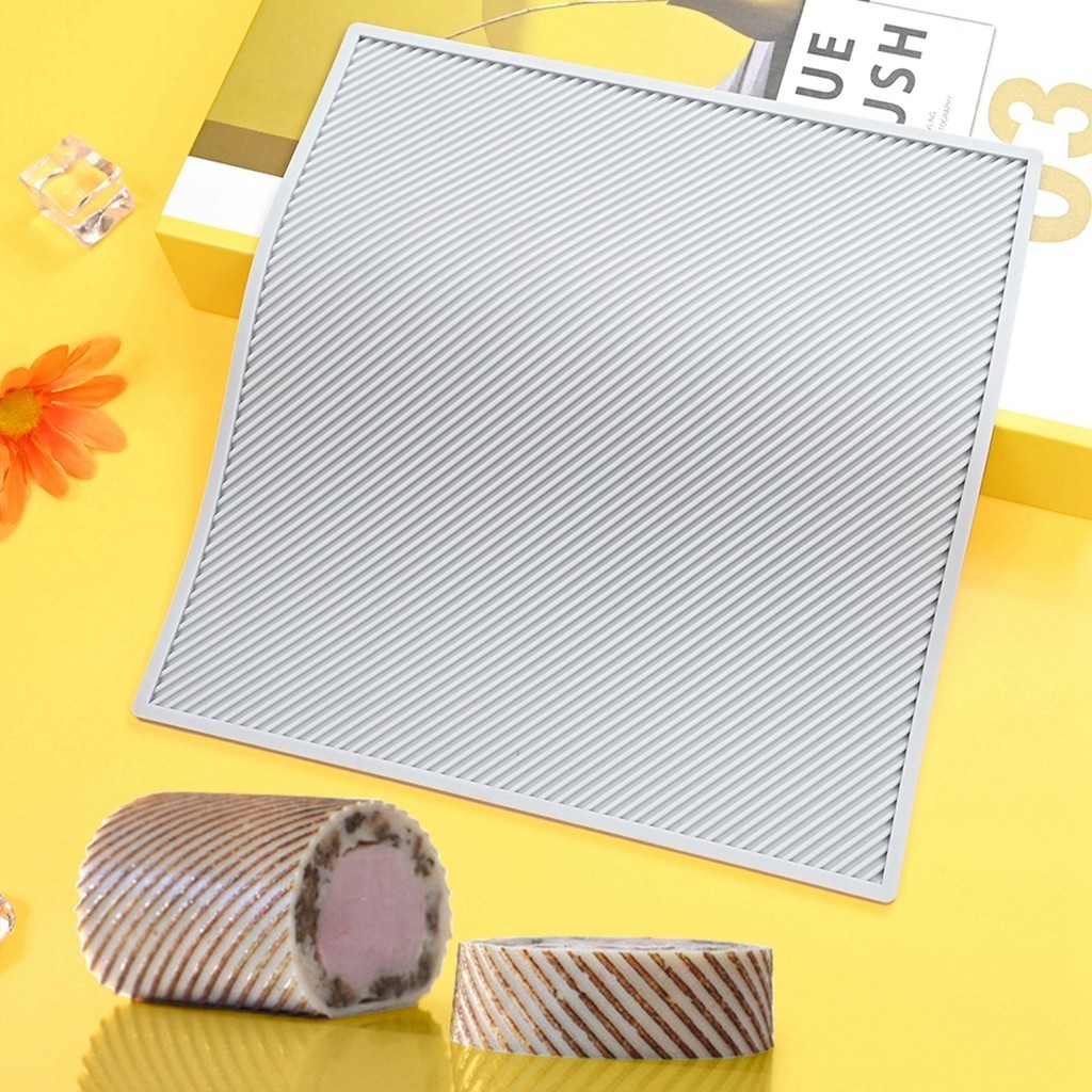 3D Cake Lace Mold Stripe Lace Mat Embosser Texture Silicone Mould ...