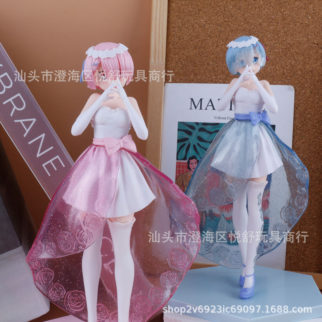 Life From Scratch Life in Another World Wedding Dress Crystal Rem Blue ...