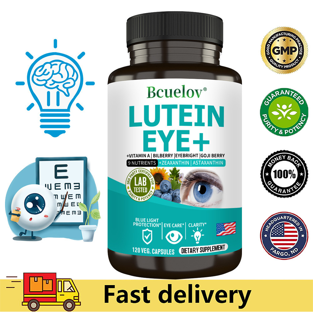 Lutein Eye + Vitamin Supplement - 5:1 Ratio Zeaxanthin Astaxanthin ...