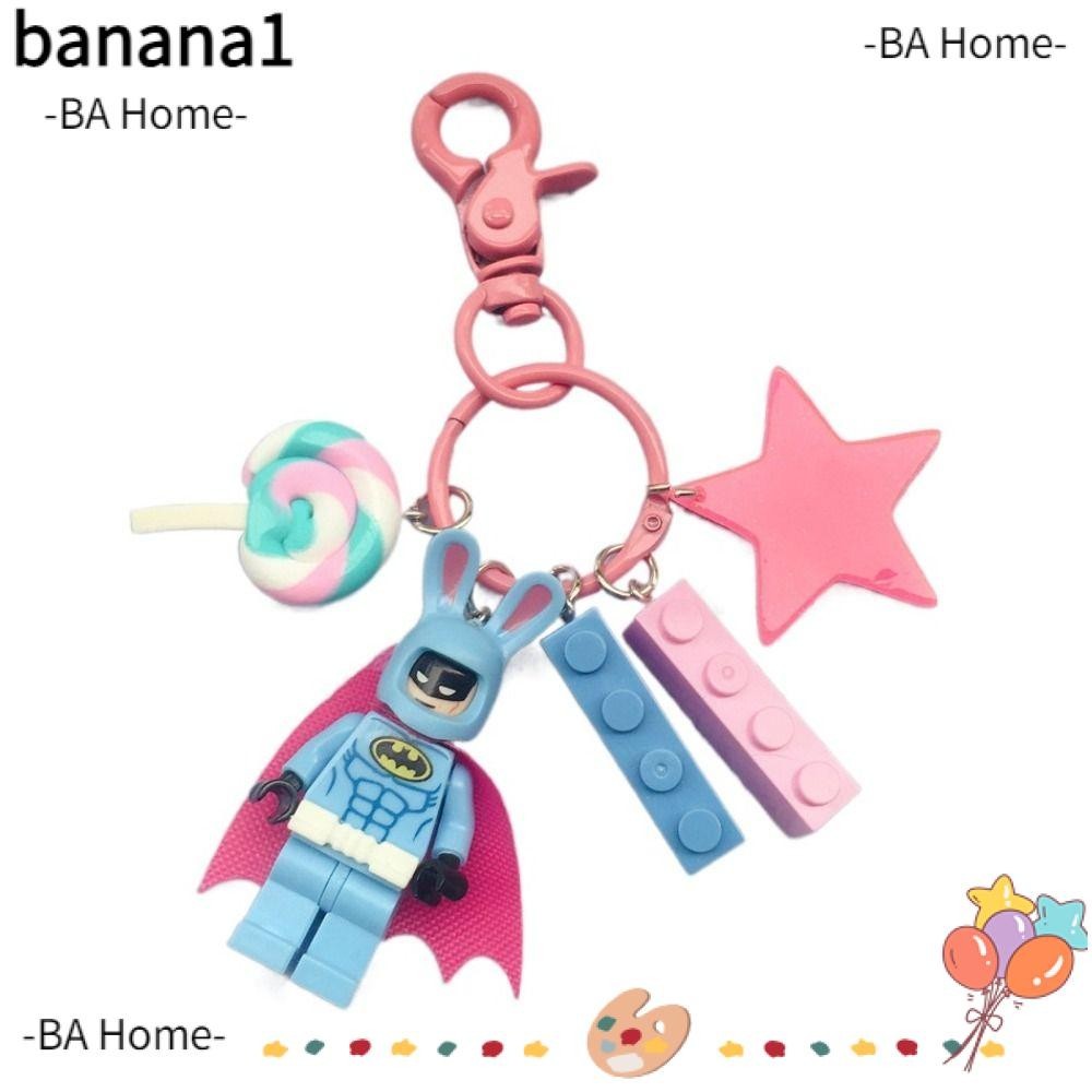 BA Keychain, Small Figures Pink Key Ring, Heroes Building Blocks Fairy ...